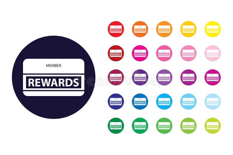 Rewards Card Sign Icon. Rewards Card Color Symbol. Stock Vector ...