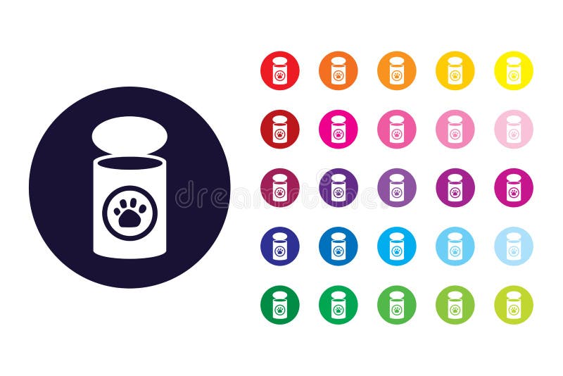 Dog Food Sign Icon. Dog Food Color Symbol. Stock Vector - Illustration ...