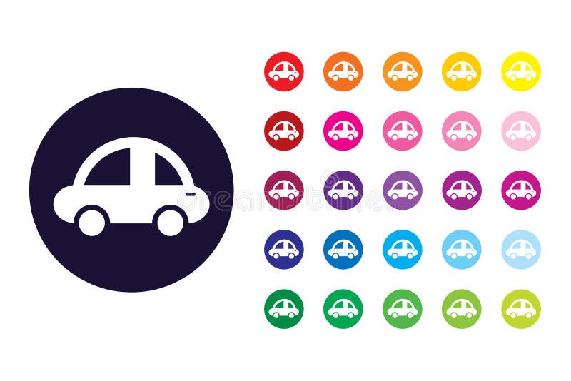 Car Sign Icon. Car Color Symbol. Stock Vector - Illustration of color ...