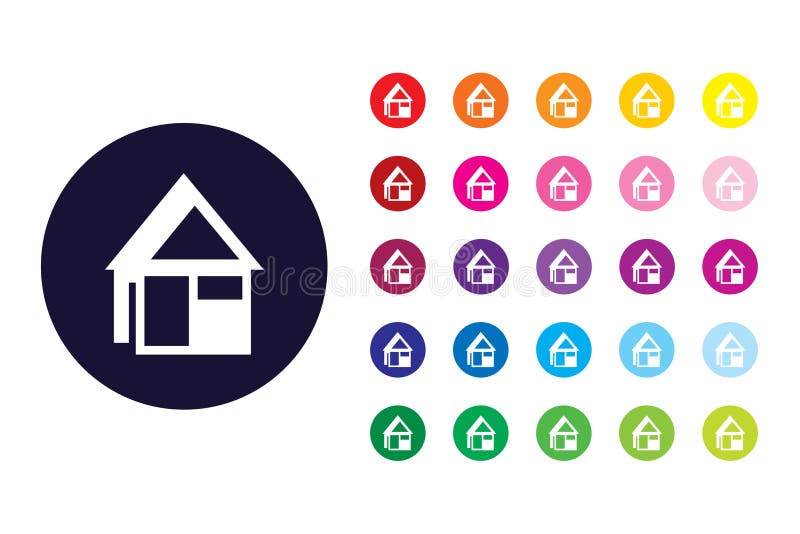 House Sign Icon. House Color Symbol. Stock Vector - Illustration of ...