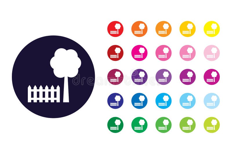 Garden Sign Icon. Garden Color Symbol. Stock Vector - Illustration of ...