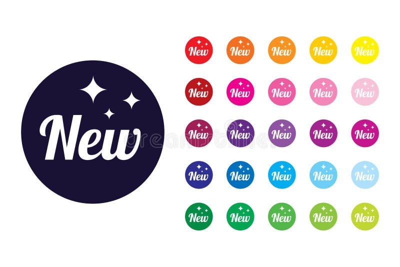 New Sign Icon. New Color Symbol. Stock Illustration - Illustration of ...