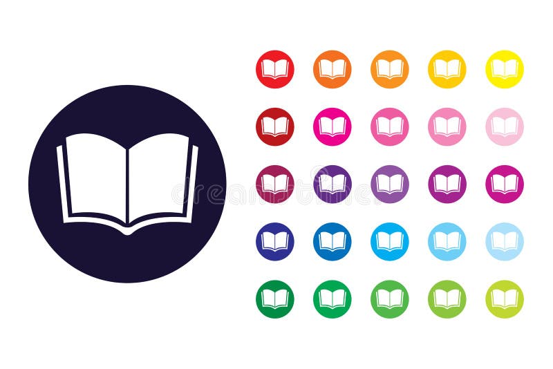 Book Sign Icon. Book Color Symbol. Stock Illustration - Illustration of ...