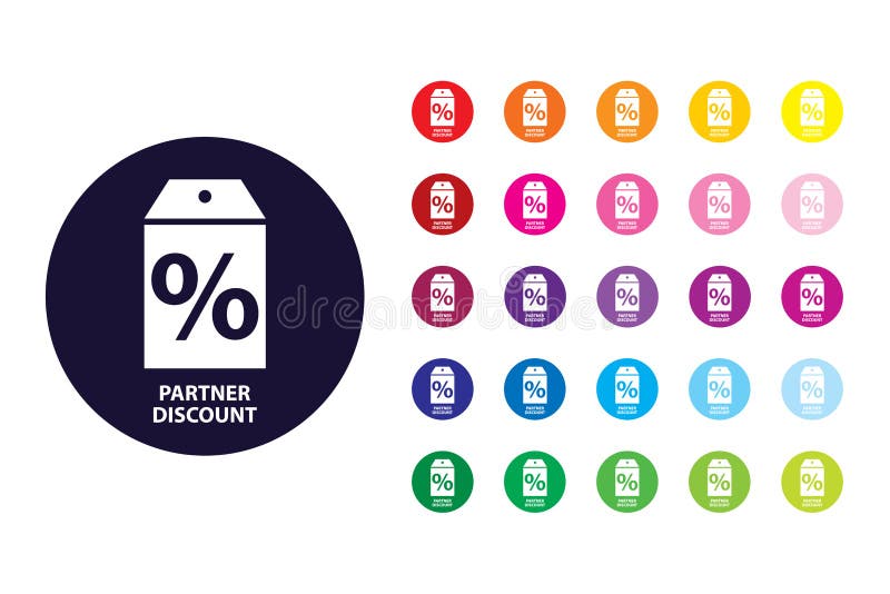 Partner Discount Sign Icon. Partner Discount Color Symbol. Stock ...