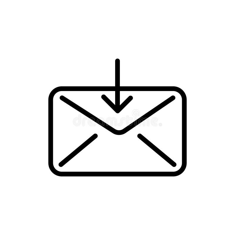 Incoming Messages Line Icon. Vector Illustration Stock Vector ...