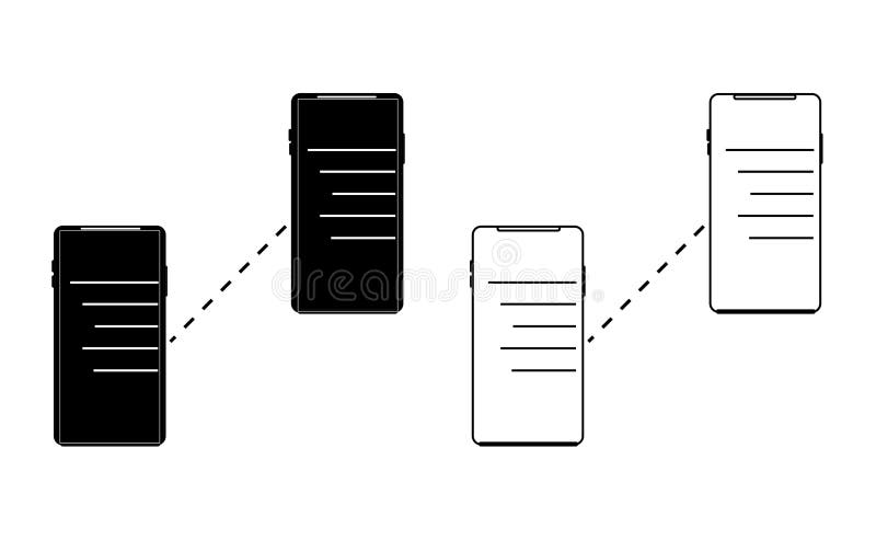 Smartphone Connection Linear Icon Vector Stock Vector - Illustration of ...
