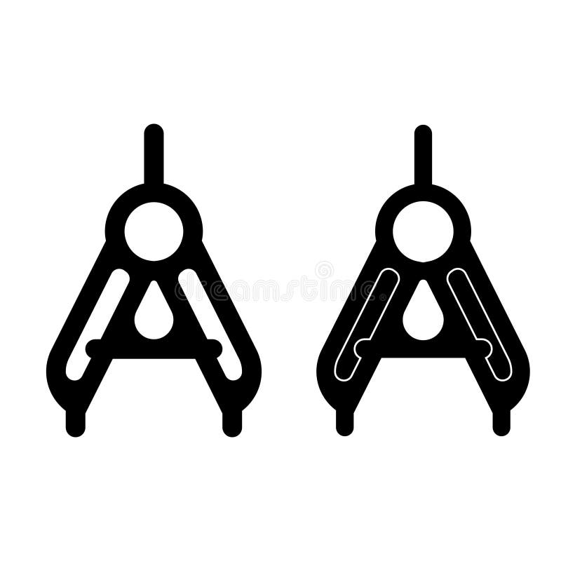 Compass Measuring Instrument Icon Vector Logo Stock Vector ...