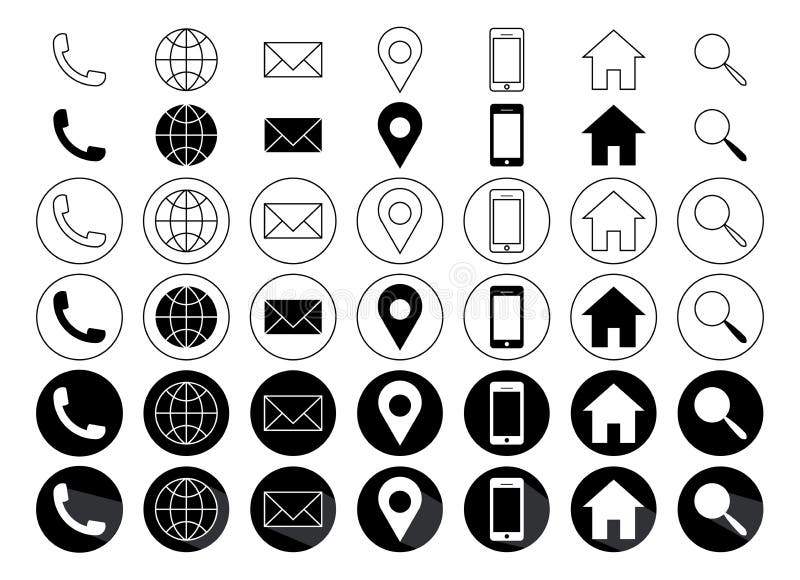 Editable Round Creative Round Web Icons. All are 42 Icons. Stock Vector ...