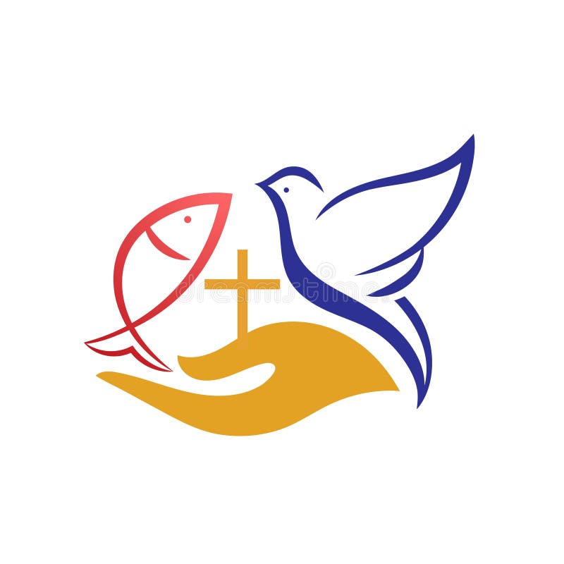 Dove Icon with Hand Symbol. Stock Vector - Illustration of file ...