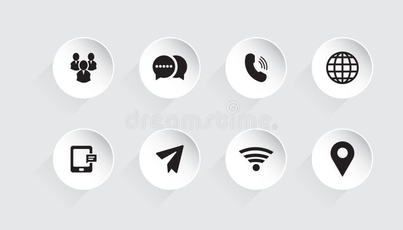Connect Icons. stock illustration. Illustration of label - 369996252