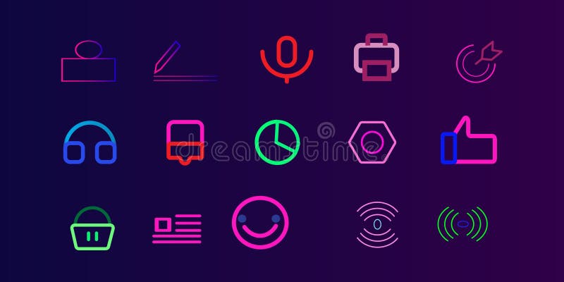 The Most Important Colorful Useful Icon. Stock Vector - Illustration of ...