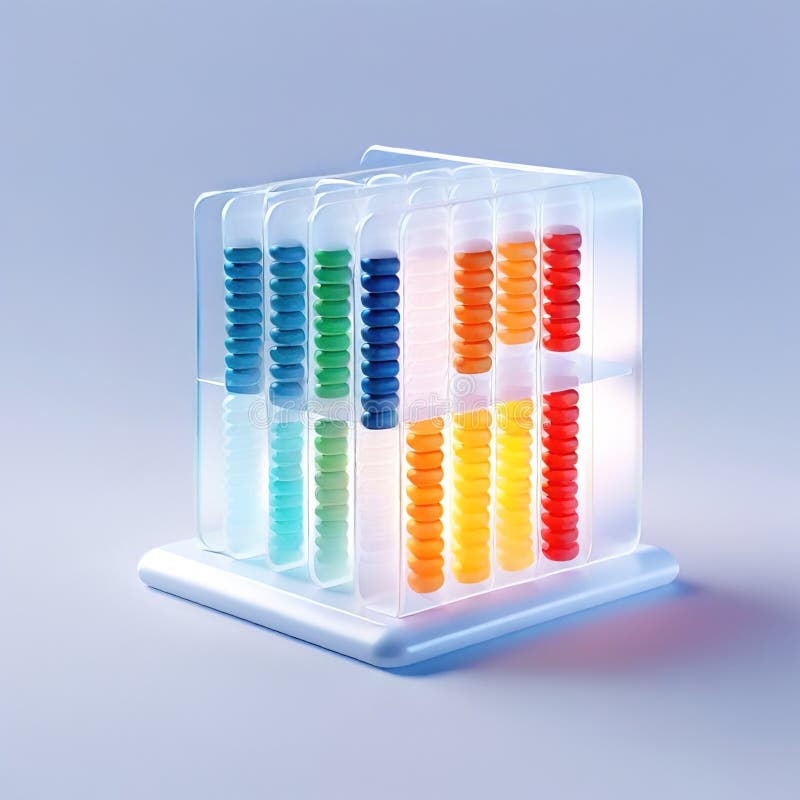 Icon of Abacus, Glossy Glass Style Stock Illustration - Illustration of ...