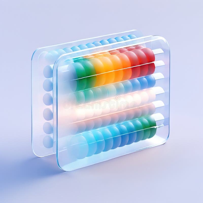 Icon of Abacus, Glossy Glass Style Stock Illustration - Illustration of ...