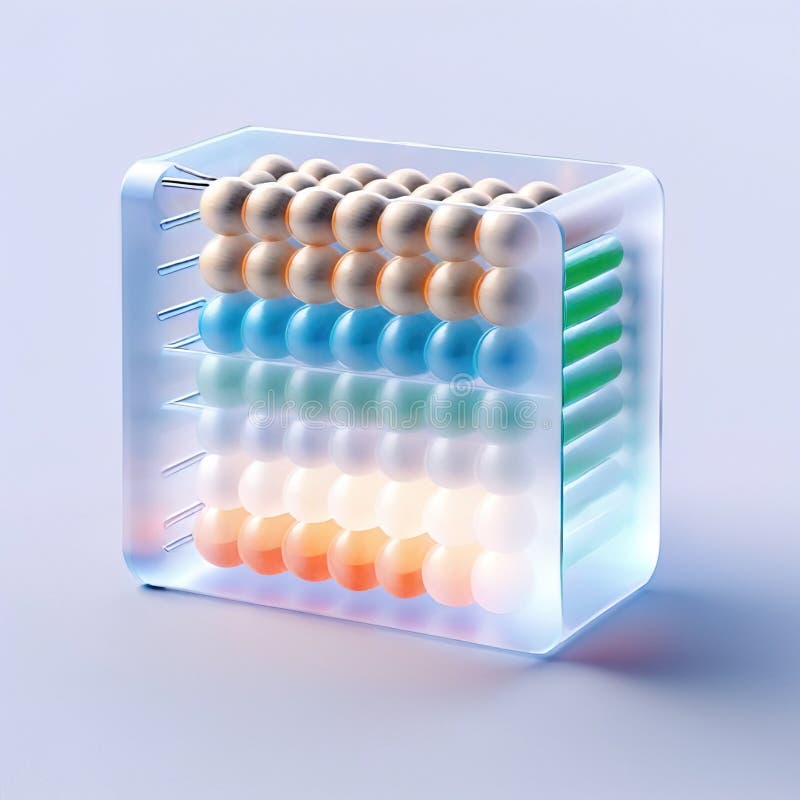 Icon of Abacus, Glossy Glass Style Stock Illustration - Illustration of ...