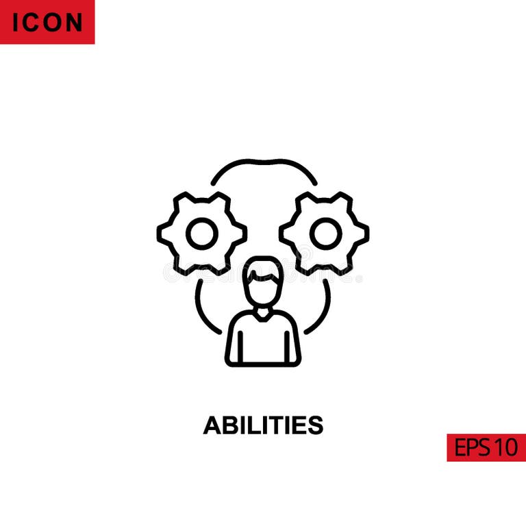 Icon Abilities. Outline, Line or Linear Vector Icon Symbol Sign ...