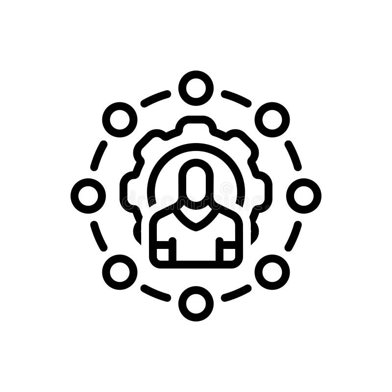 Black Line Icon for Ability, Caliber and Skill Stock Illustration ...