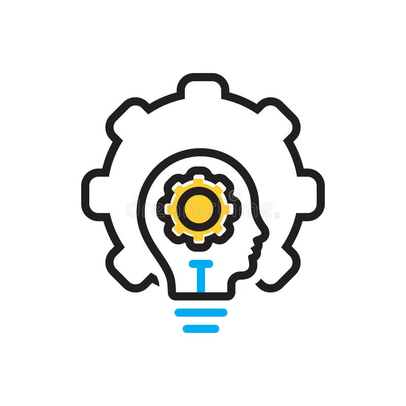 Multi Color Icon for Ability, Caliber and Talent Stock Illustration ...