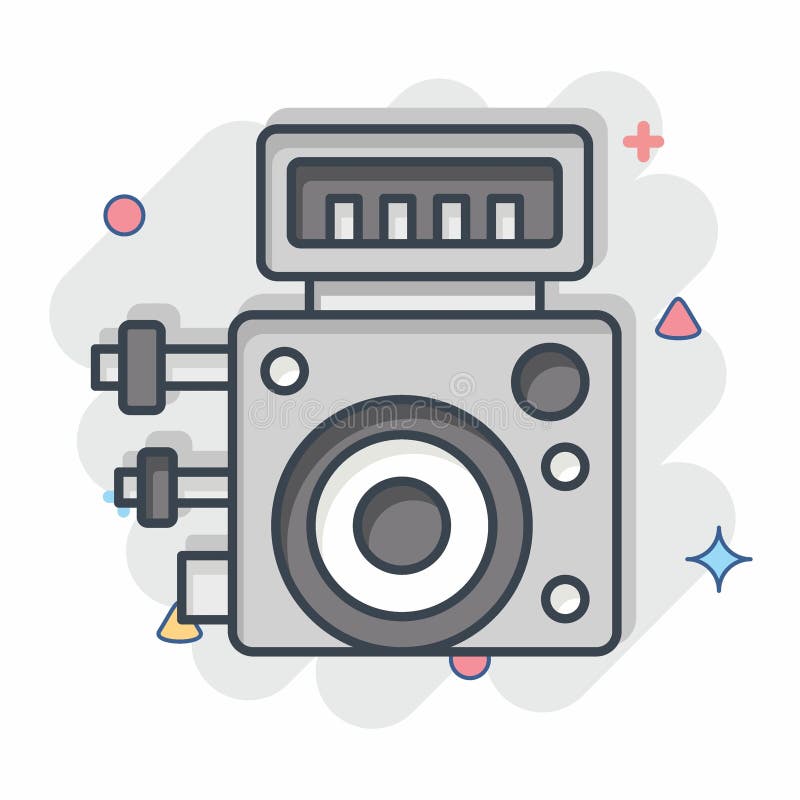 Icon ABS Control Module. Related To Car Maintenance Symbol. Comic Style ...