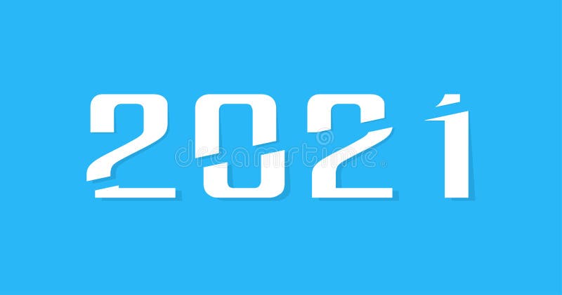 2021 Icon in Abstract Style. Trendy Design Template. New Year Stock ...