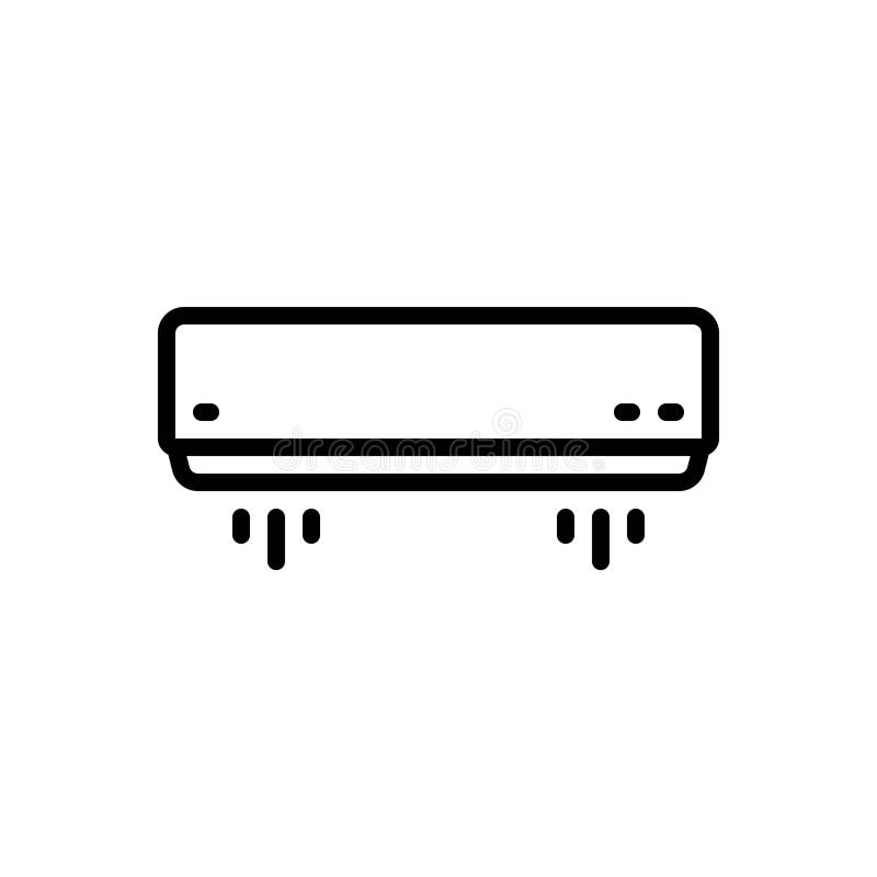 Black Line Icon for Ac, Electrical and Appliance Stock Vector ...