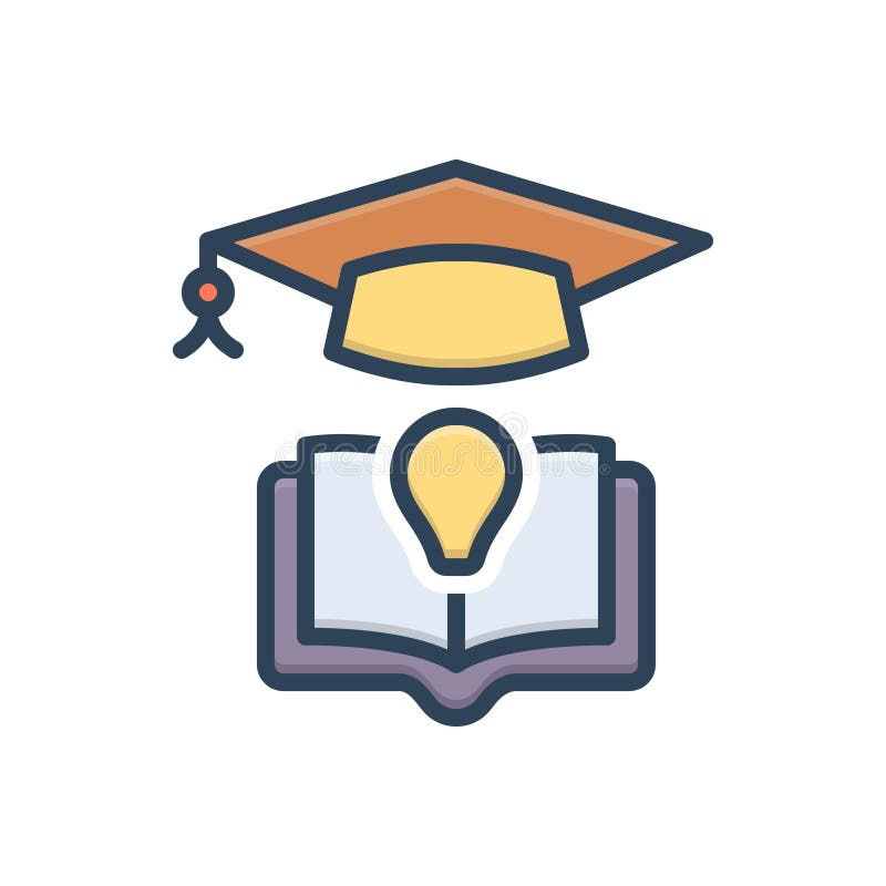 Color Illustration Icon for Academic, Cap and Graduate Stock Vector ...