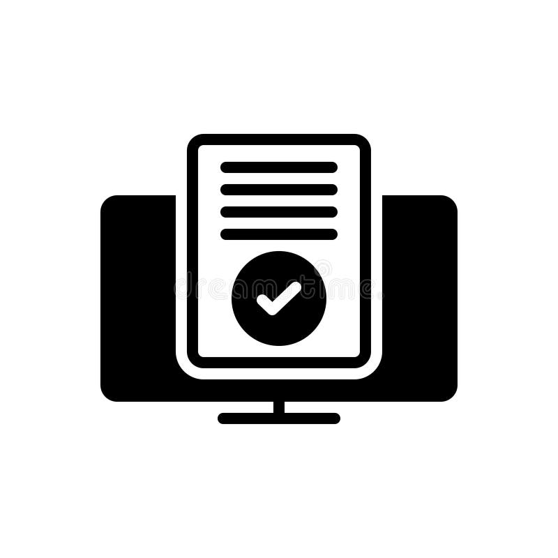 Black Solid Icon for Acceptable, Admissible and Agreeable Stock Vector ...