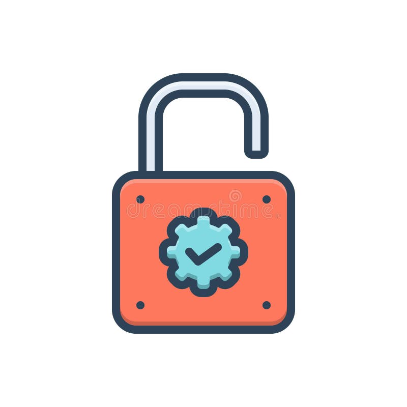 Color Illustration Icon for Access, Lock and Seucre Stock Illustration ...