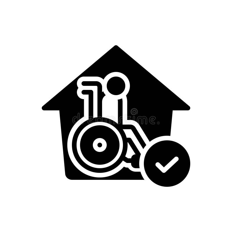 Black Solid Icon for Accessible, Obtainable and Readily Stock Vector ...