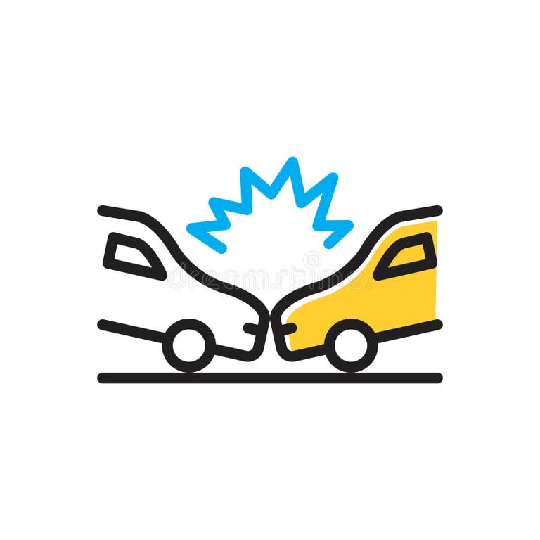 Multi Color Icon for Accident, Mishap and Crash Stock Vector ...