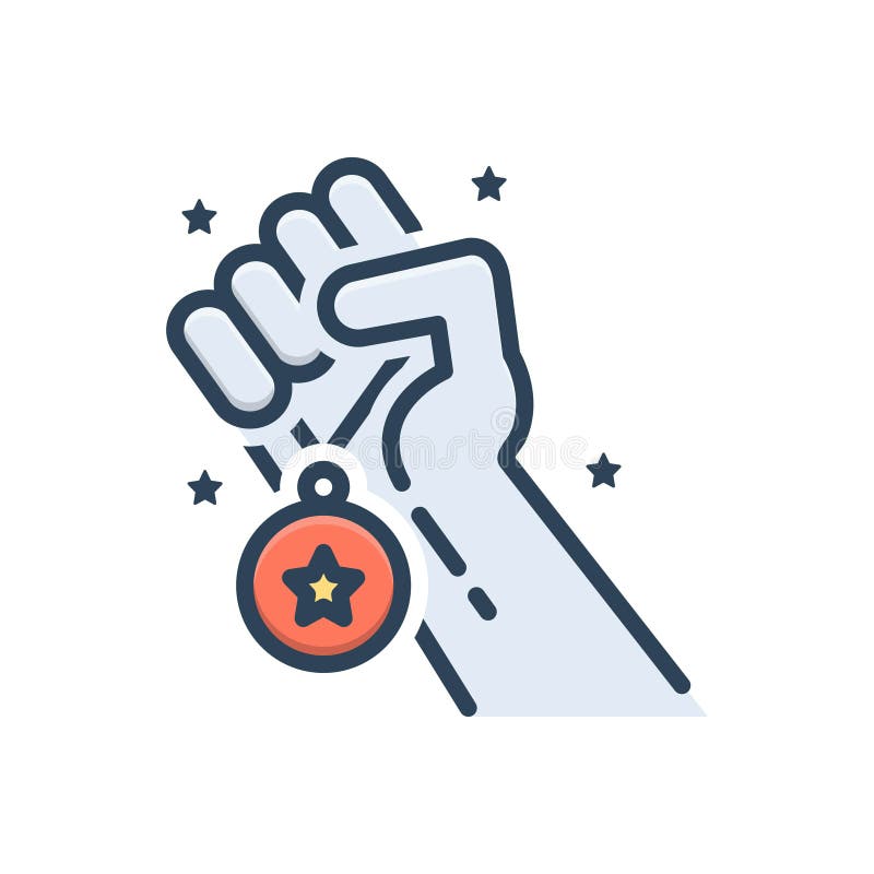 Color Illustration Icon for Accomplish, Achieve and Win Stock Vector ...