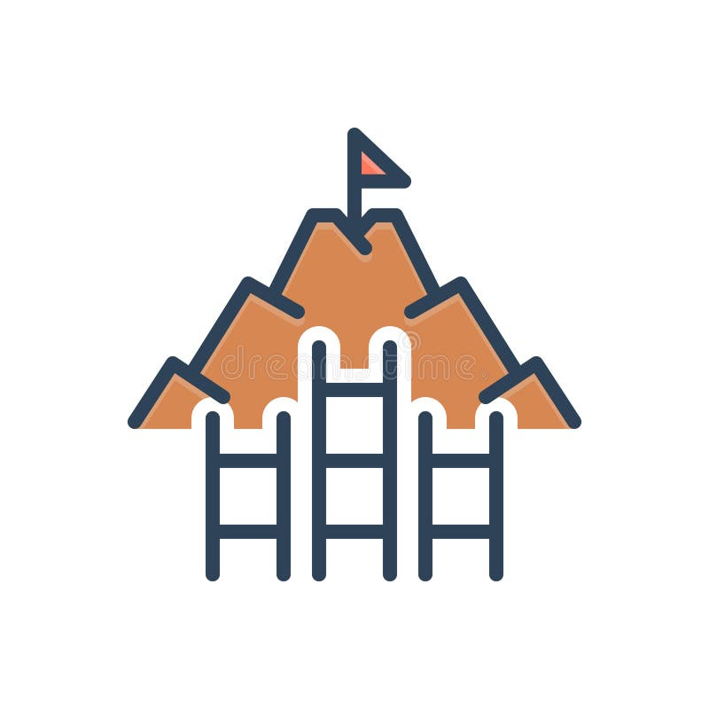 Color Illustration Icon for Achievable Goal, Achievable and Success ...