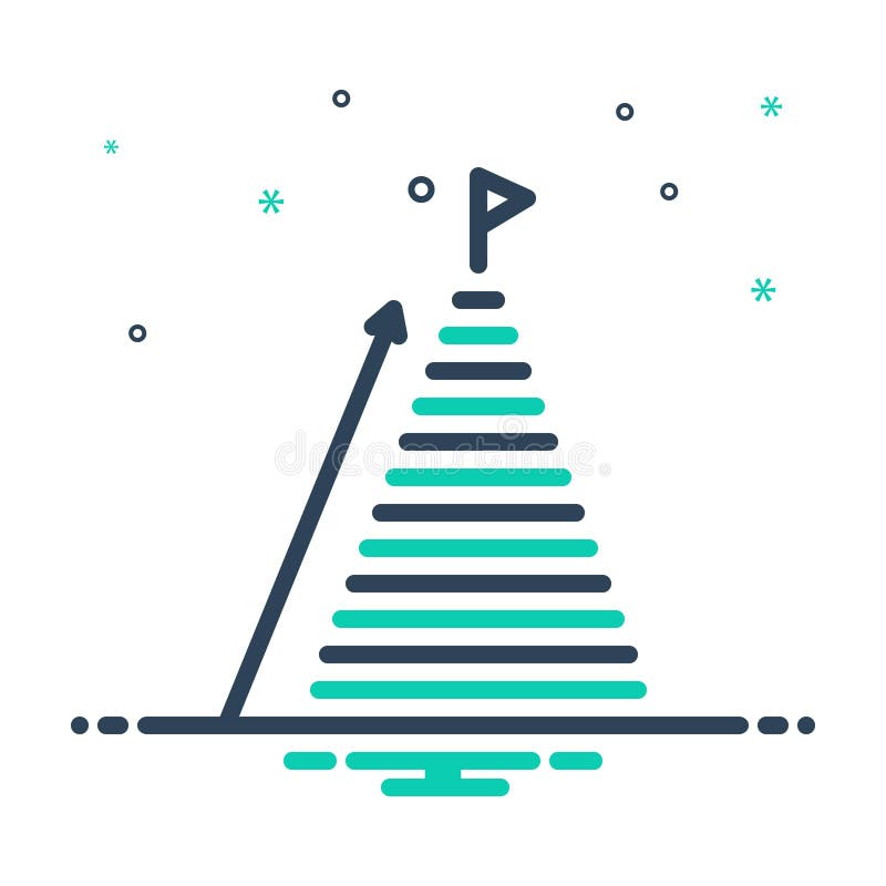 Mix Icon for Achievement, Accomplishment and Success Editorial Stock ...