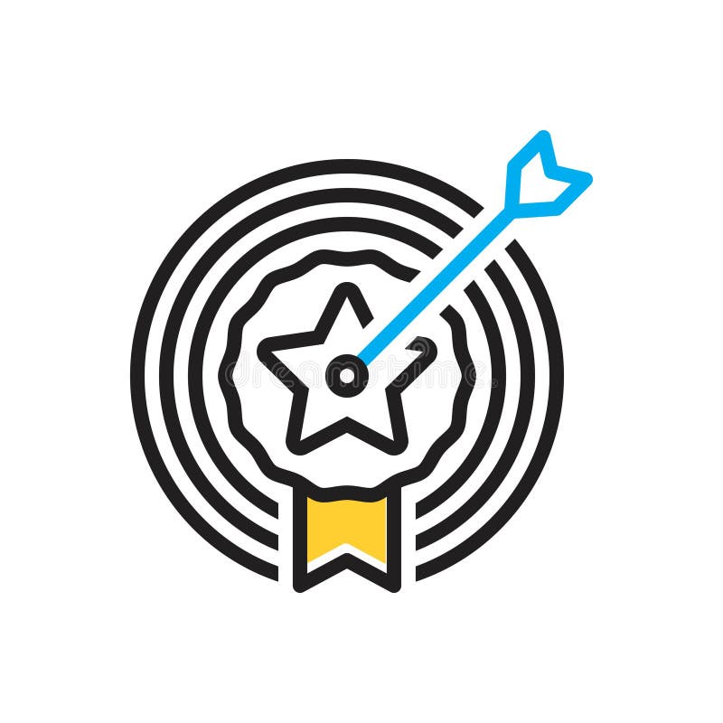 Multi Color Icon for Achievement, Accomplishment and Win Stock ...