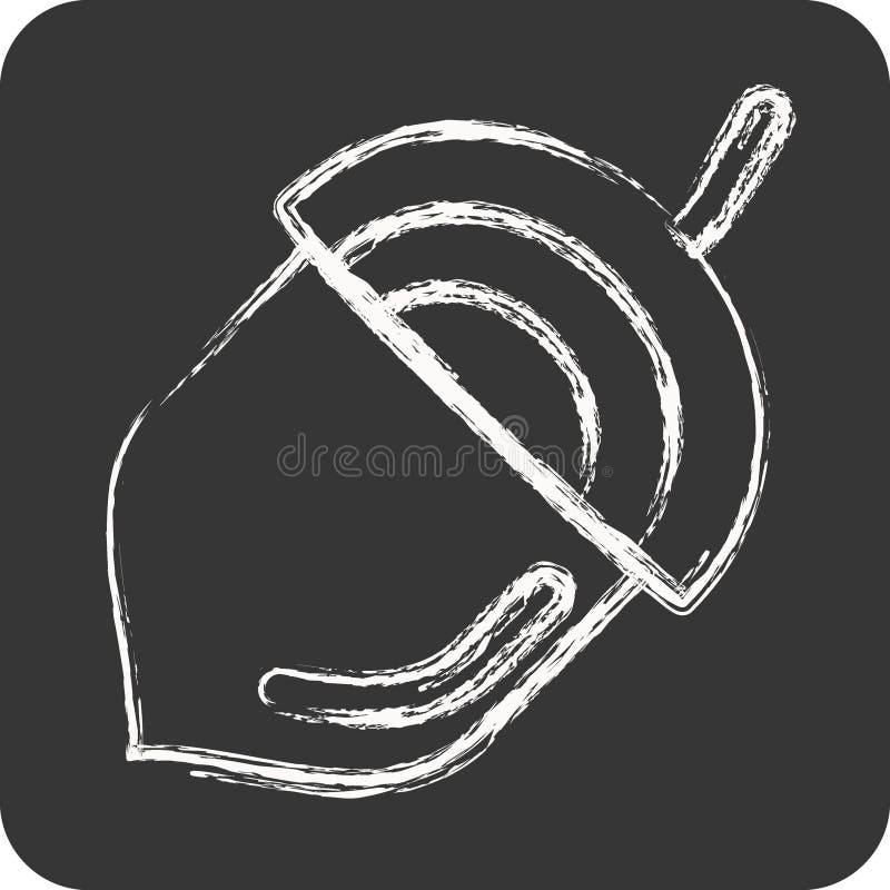 Icon Acorn. Suitable for Nuts Symbol. Chalk Style. Simple Design ...