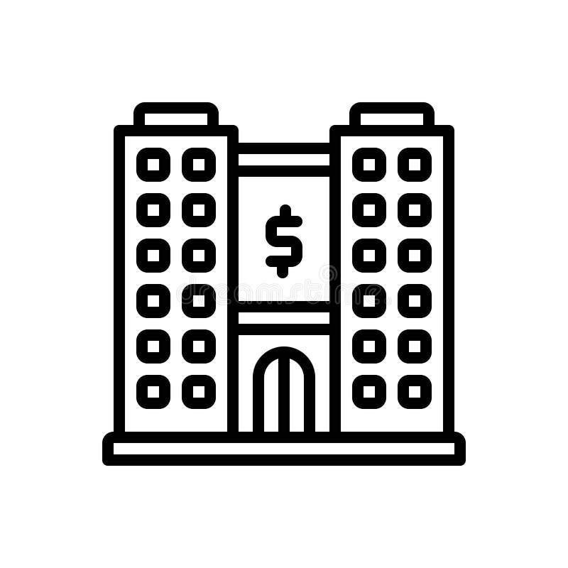 Black Line Icon for Acquisitions, Property and Purchase Stock Vector ...