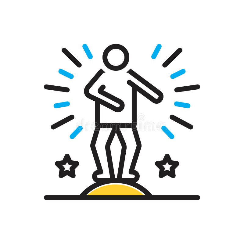 Multi Color Icon for Act, Actors and Stunt Stock Illustration ...