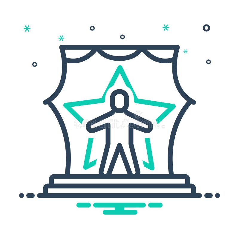 Mix Icon for Acting, Performer and Player Stock Illustration ...