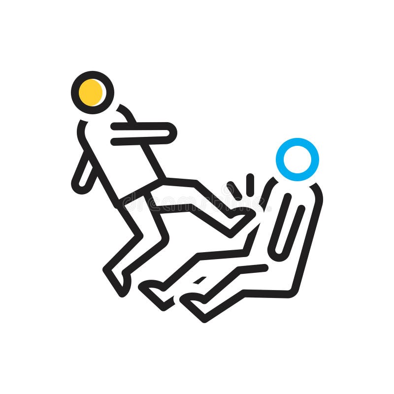 Multi Color Icon for Action, Attack and Beating Stock Illustration ...