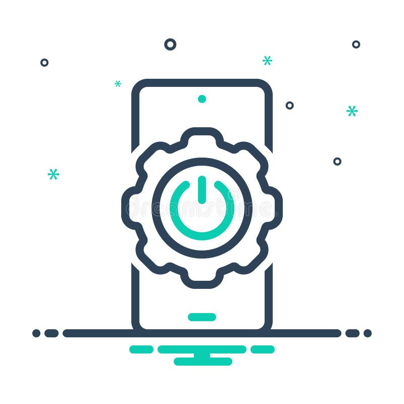 Mix Icon for Activated, Operate and Switch Stock Vector - Illustration ...