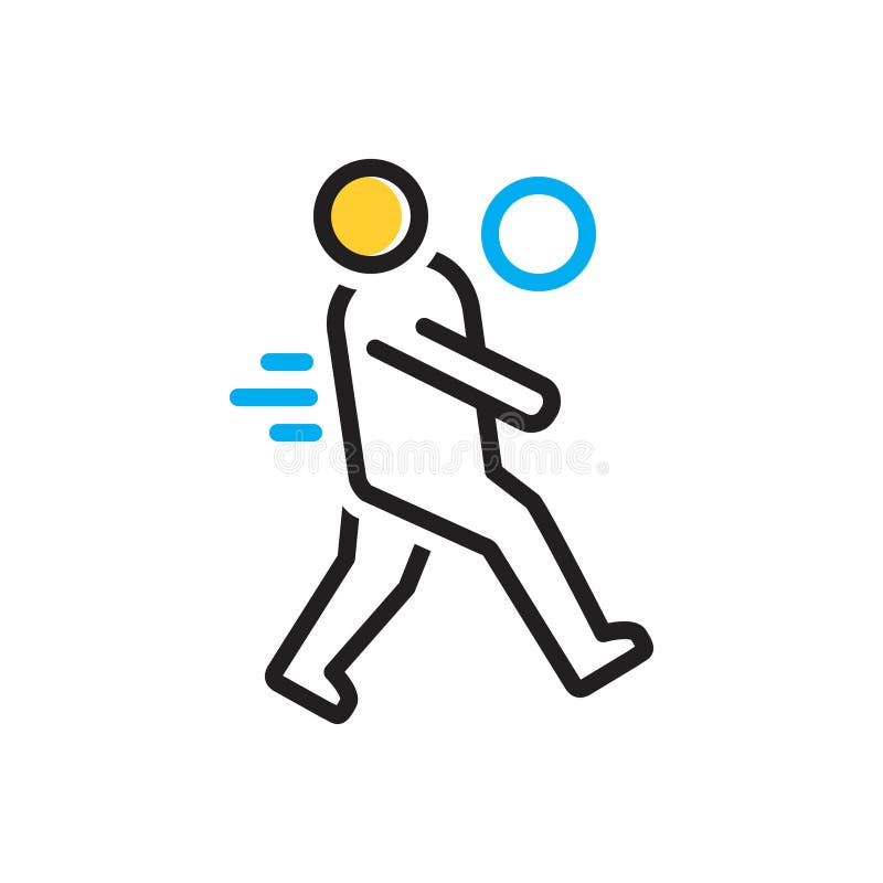 Multi Color Icon for Activity, Movement and Action Stock Illustration ...