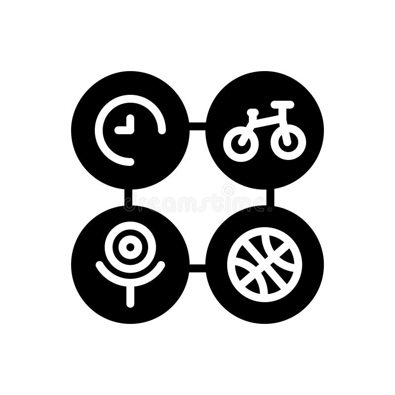 Black Solid Icon for Activity, Stir and Busting Stock Vector ...