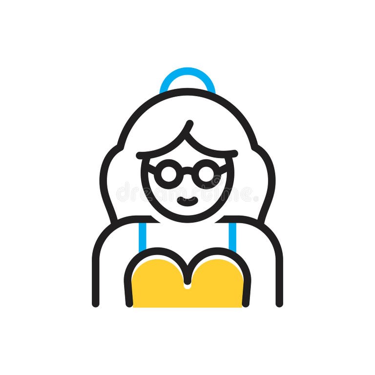 Multi Color Icon for Actress, Character and Heroine Stock Vector ...