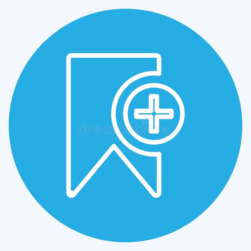 Icon Add Bookmark. Suitable for User Interface Symbol. Blue Eyes Style ...