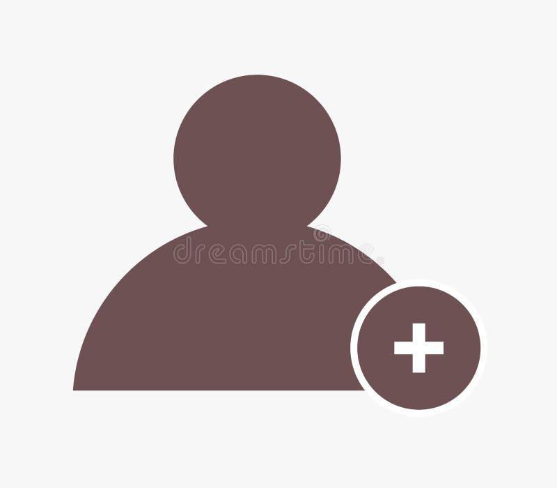 Icon Add People Illustrated Stock Illustration - Illustration of ...