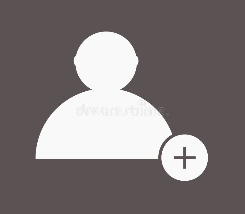 Icon Add People Illustrated Stock Illustration - Illustration of ...