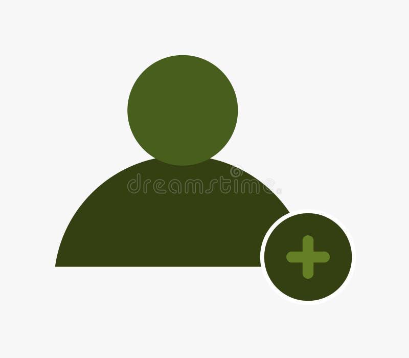 Icon Add People Illustrated Stock Illustration - Illustration of ...
