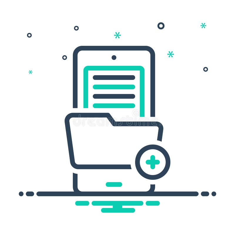 Mix Icon for Added, Attached and Joined Stock Vector - Illustration of ...