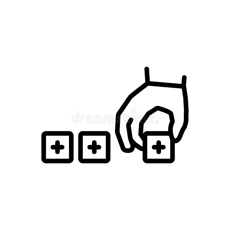 Black Line Icon for Adding, Addition and Up Attach Stock Vector ...