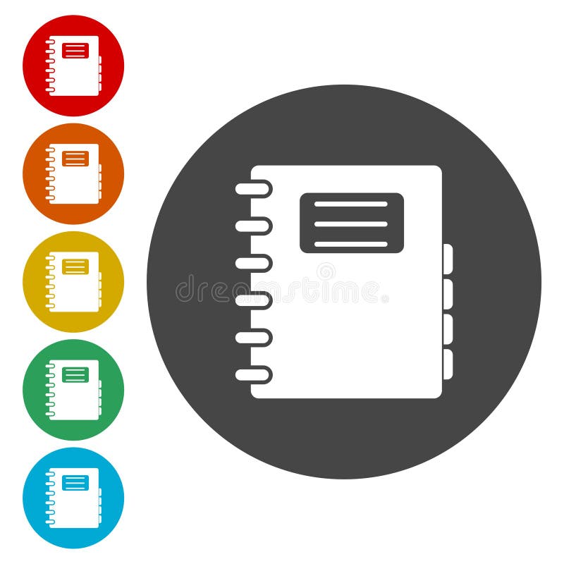 Address book icon stock vector. Illustration of download - 84634766