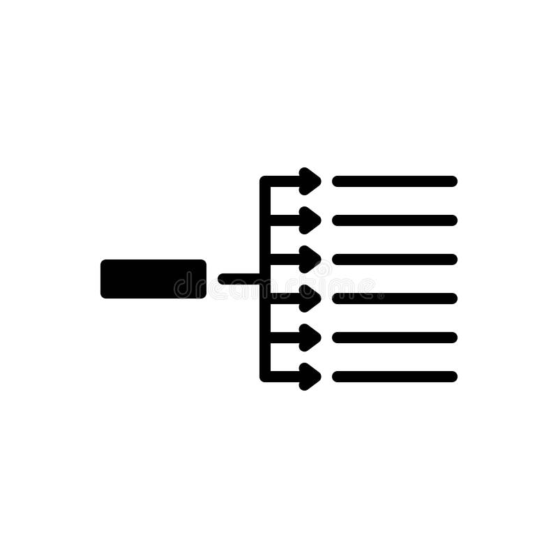 Black Solid Icon for Addressing, Indicate and Signal Stock Illustration ...